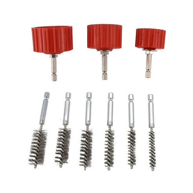 Copper Pipe Cleaner Set for Power Drill, Tube Cleaning Brush, Cleans ...