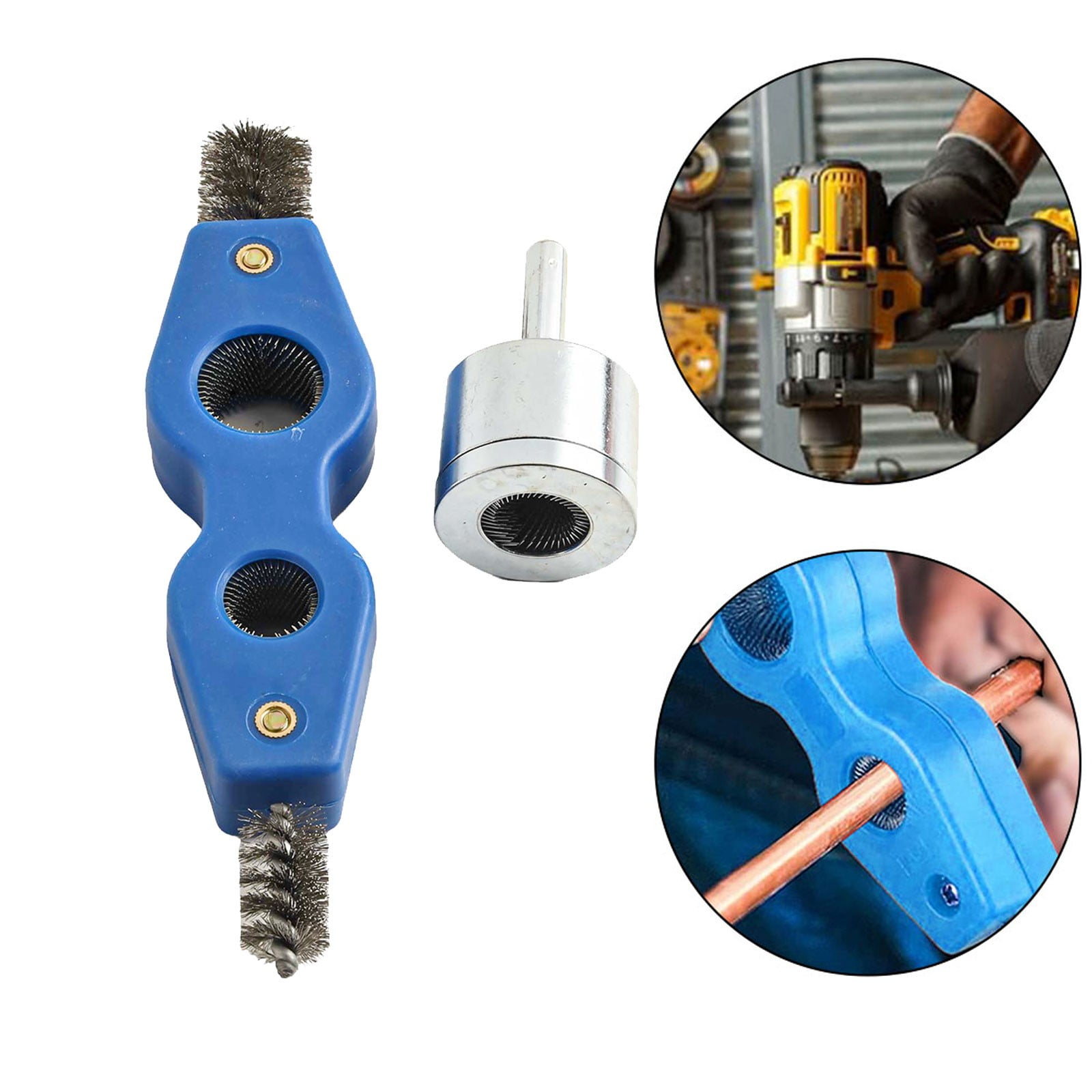 Copper Pipe Cleaner for Drill 15+22mm Plumbing Cleaning Metal Tube ...