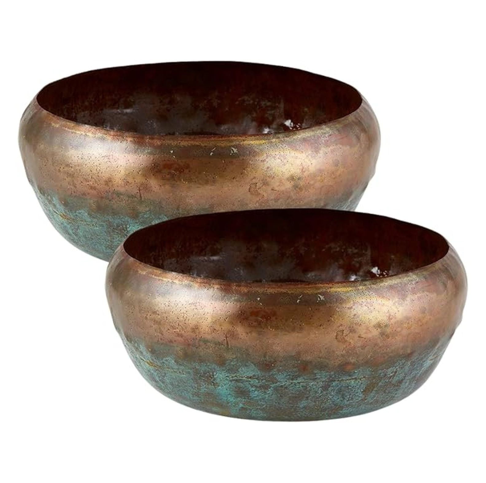 Copper Plant Pot, 8" Rustic Decorative Flower Pots, Weathered Finish ...