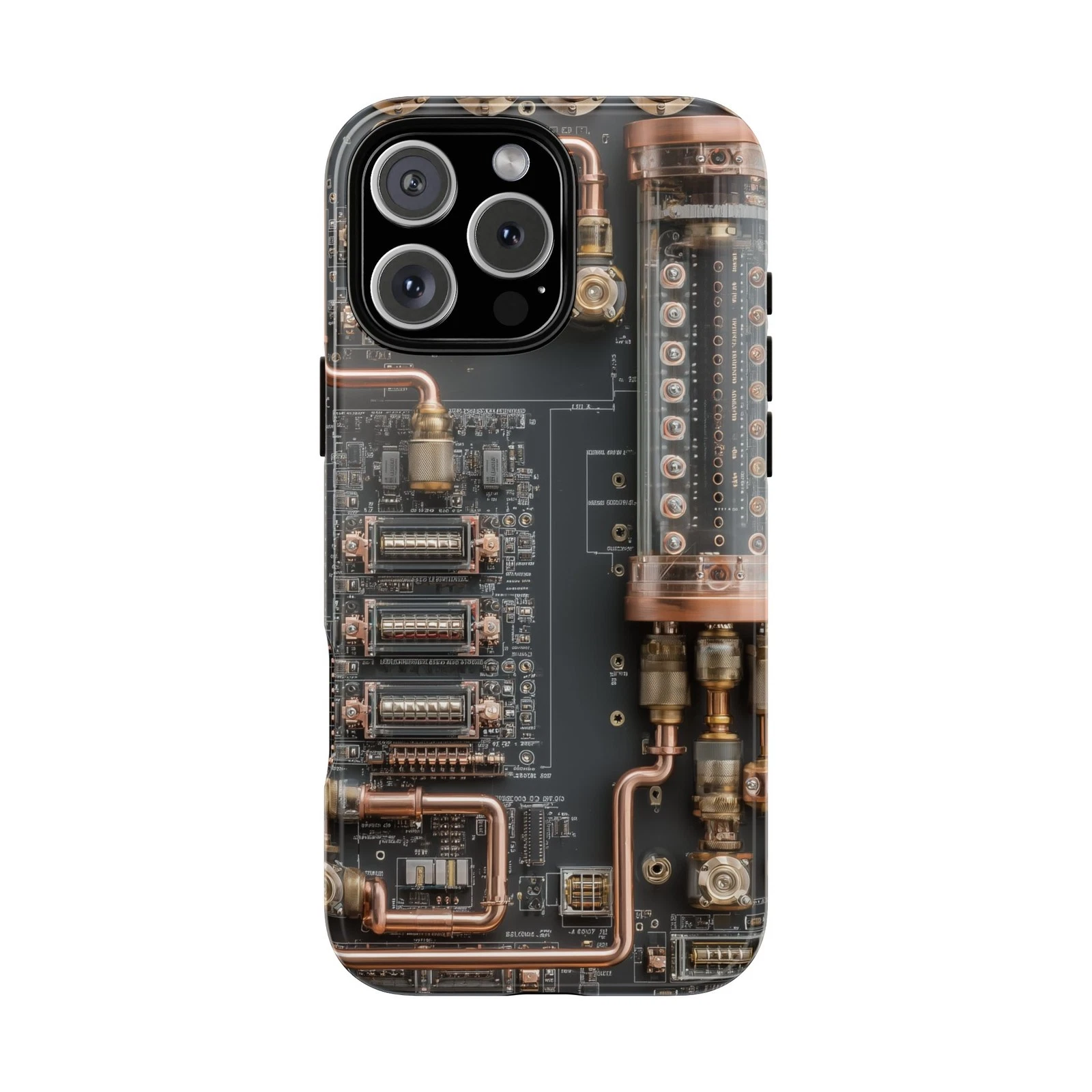 Copper Processor Circuit Board Design iPhone Case 17 16 15 14 13 12 11 ...