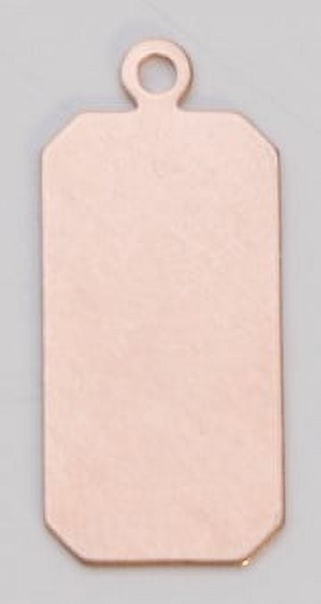 Copper Rectangle with Ring, 24 Gauge, 1 by 7/16 Inch, Pack of 6 ...