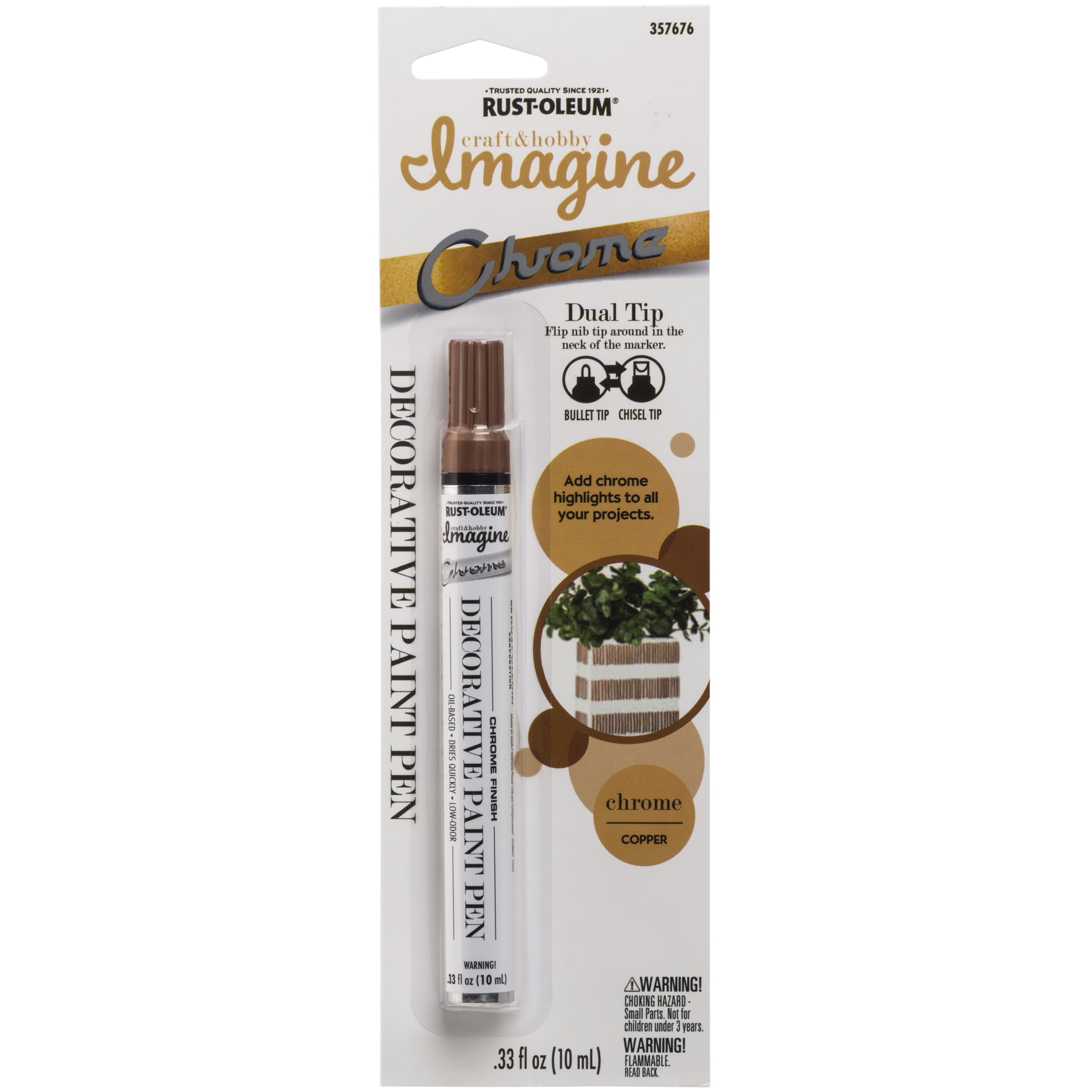 6 Pack, Copper, Rust-Oleum Craft & Hobby Imagine Chrome Paint Pen ...