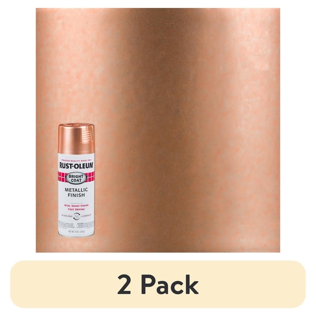 (2 pack) Copper, Rust-Oleum Stops Rust Bright Coat Metallic Spray Paint ...