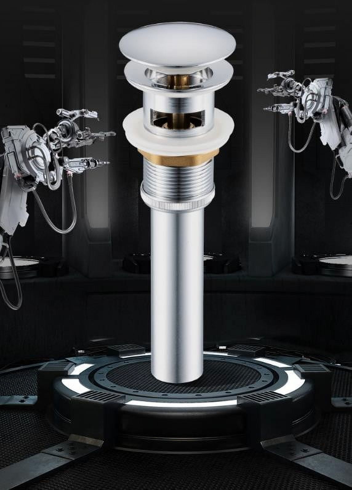 Copper Sanitary Ware Drainer, Spring Core Push-Style Basin Drain ...