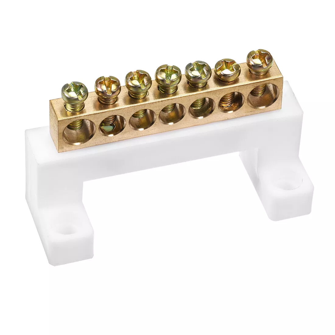 Copper Screw Terminal Block Bar 100A Double Row Bridge Shape 7 ...