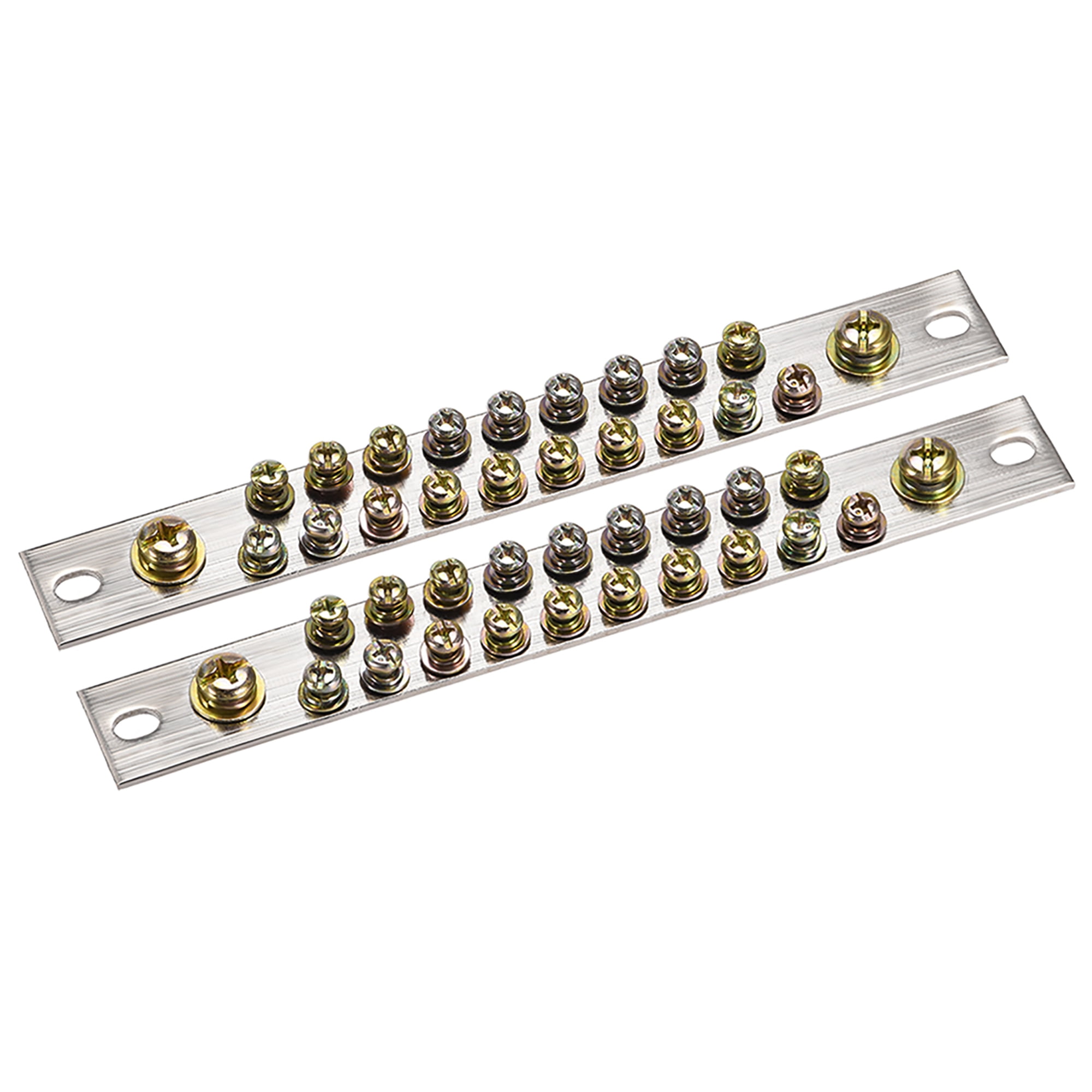 Copper Screw Terminal Block Connector Bar 100A Double Row Ground Wire ...