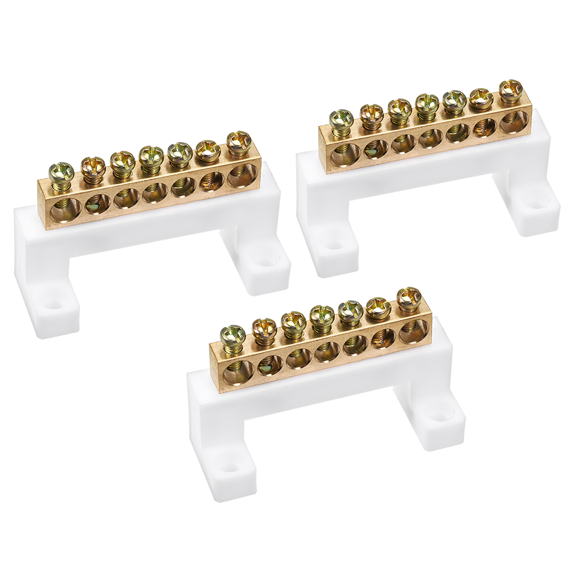 Copper Screw Terminal Block Connector Bar 100A Single Row Bridge Shape ...