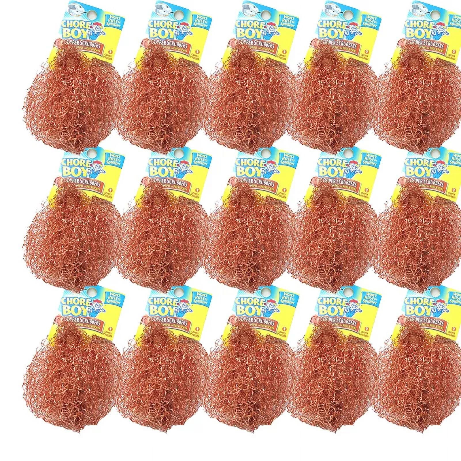 Copper Scrubbers, Rust-Free for Pots and Pans, 100% Pure Copper (15 Pcs ...
