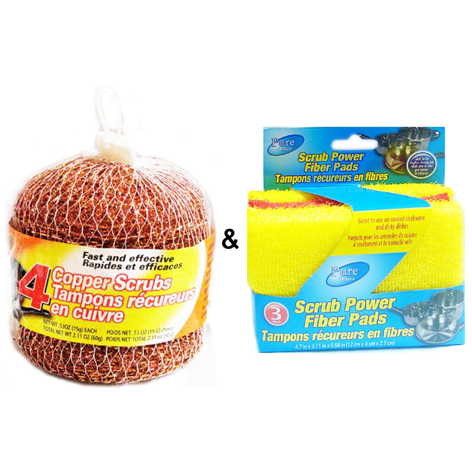 Copper Scrubs by Purest & Scrub Power Fiber Pads by Pure Kleen ...
