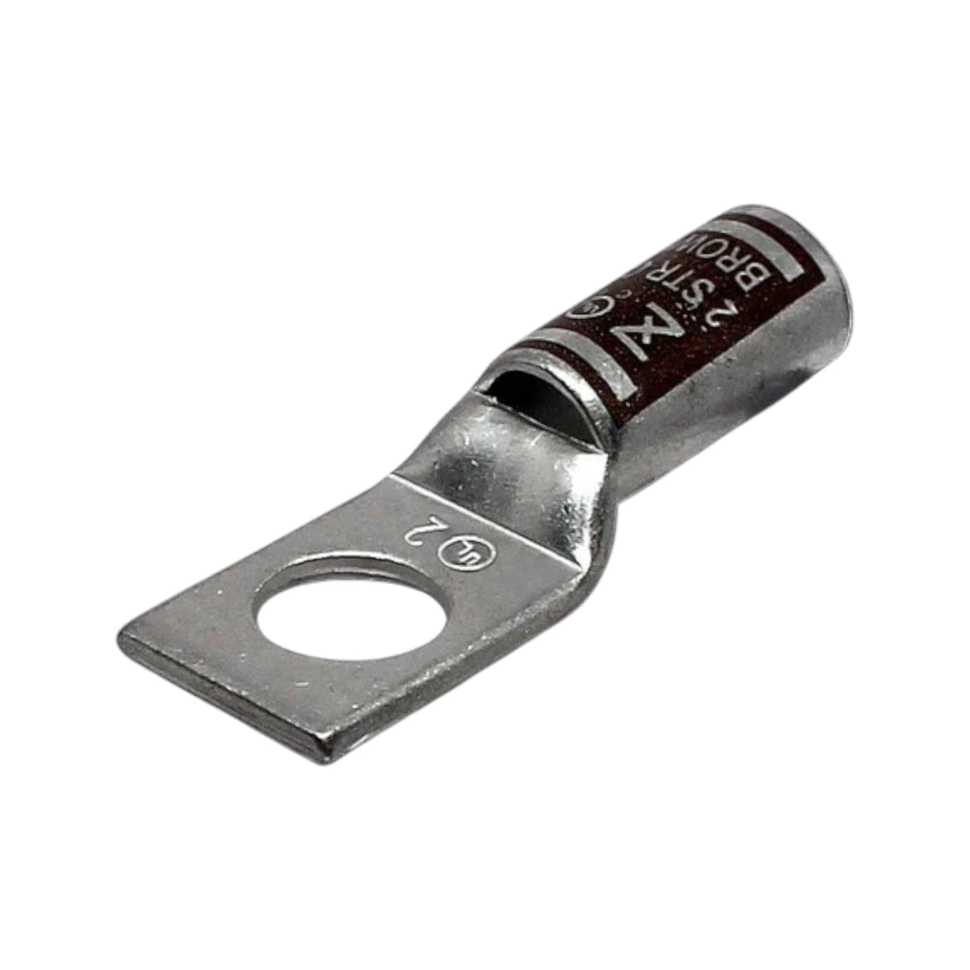 Copper Short Barrel One Hole Compression Lugs 2 AWG 3/8-inch Bolt Size ...