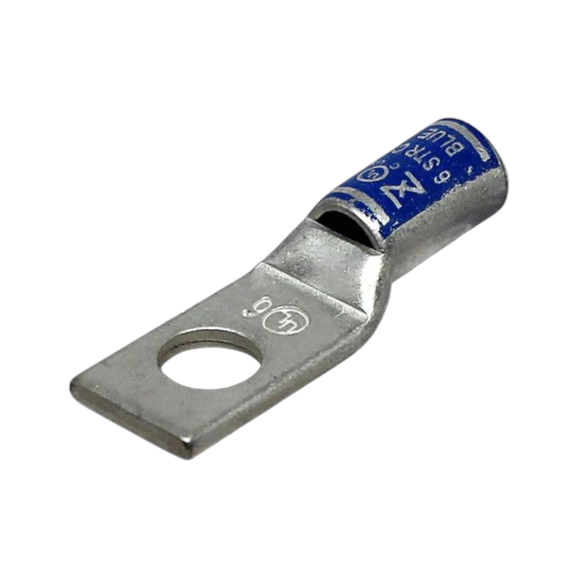 Copper Short Barrel One Hole Compression Lugs 6 AWG 1/4-inch Bolt Size ...