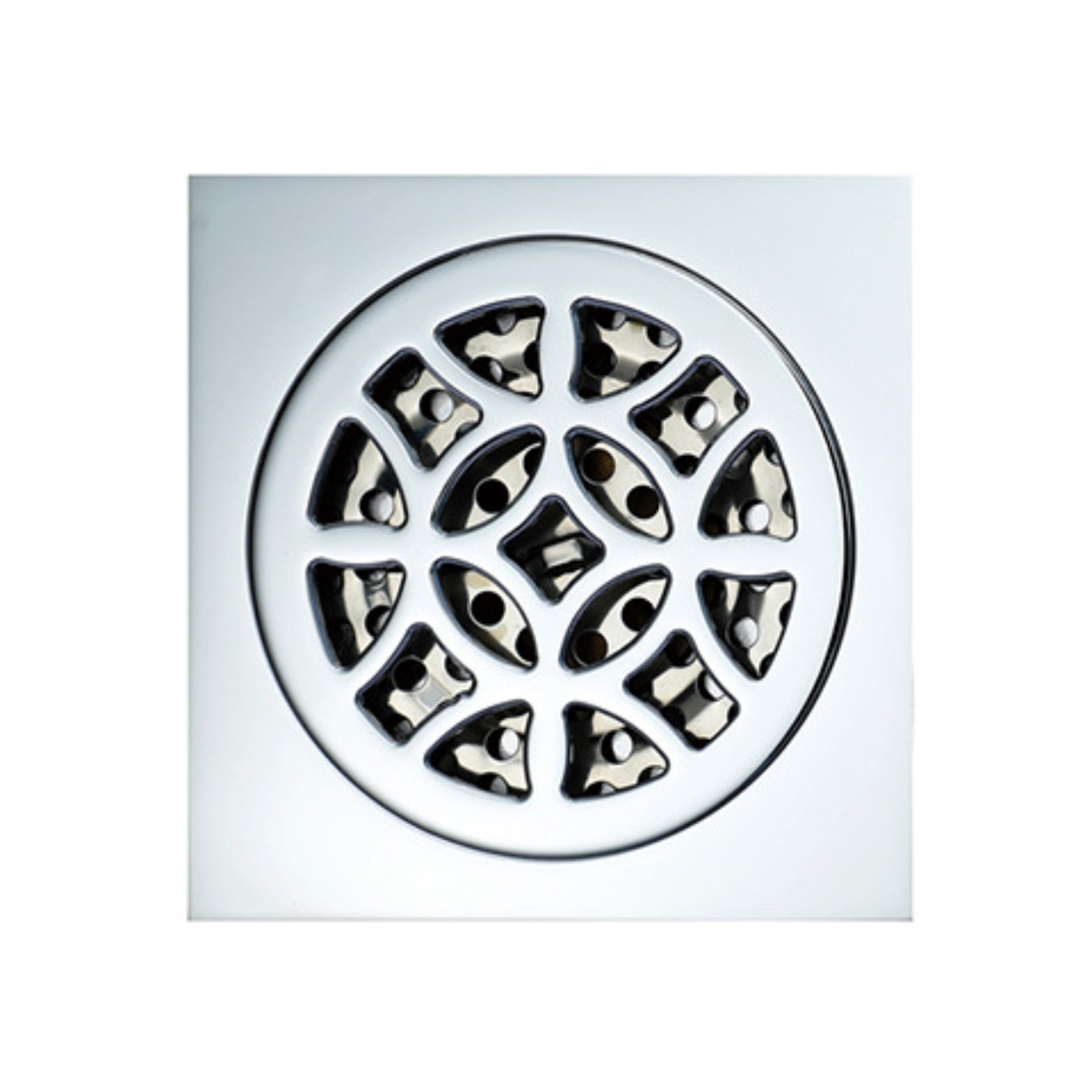 Copper Shower Drain with Removable Strainer Cover 4 inch Square Ground ...