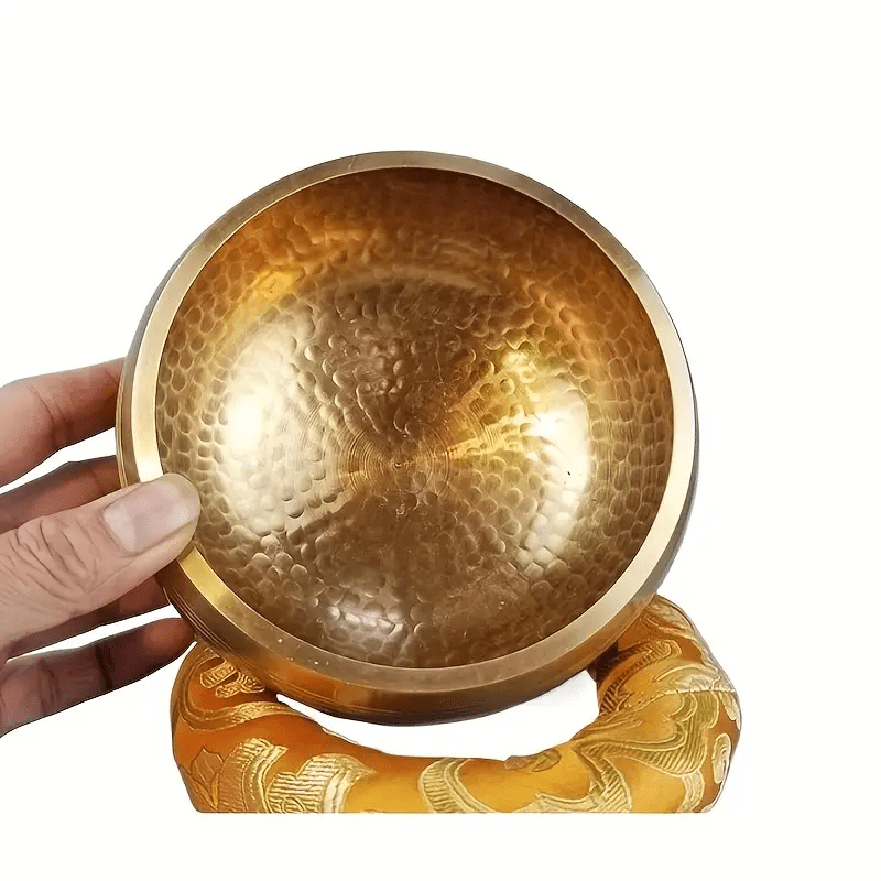 Copper Singing Bowl for Meditation (3.15 Inch), Tibetan Sound Bowl Set ...