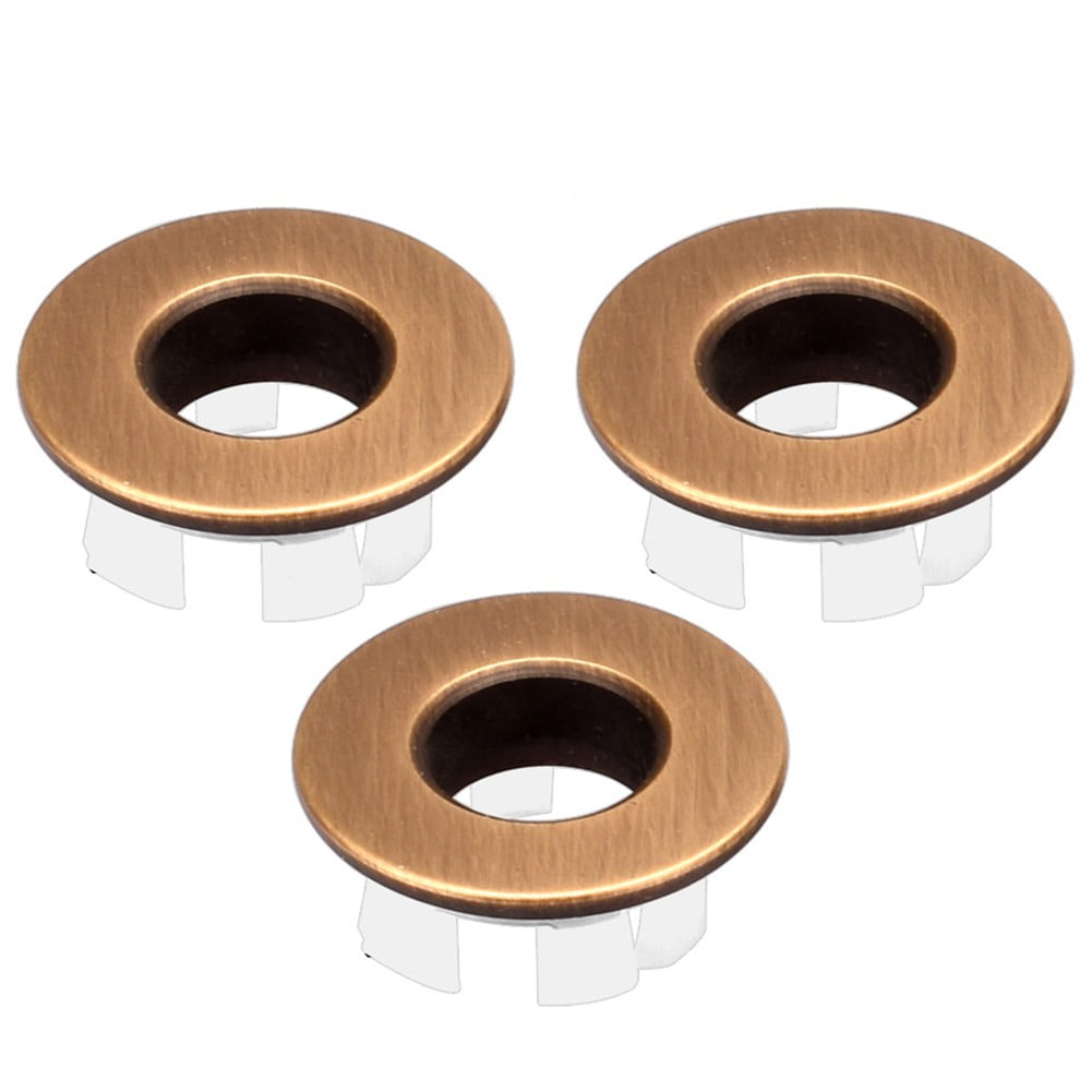 Copper Sink Overflow Covers for Kitchen Bathroom Basins Round Hole Cap ...