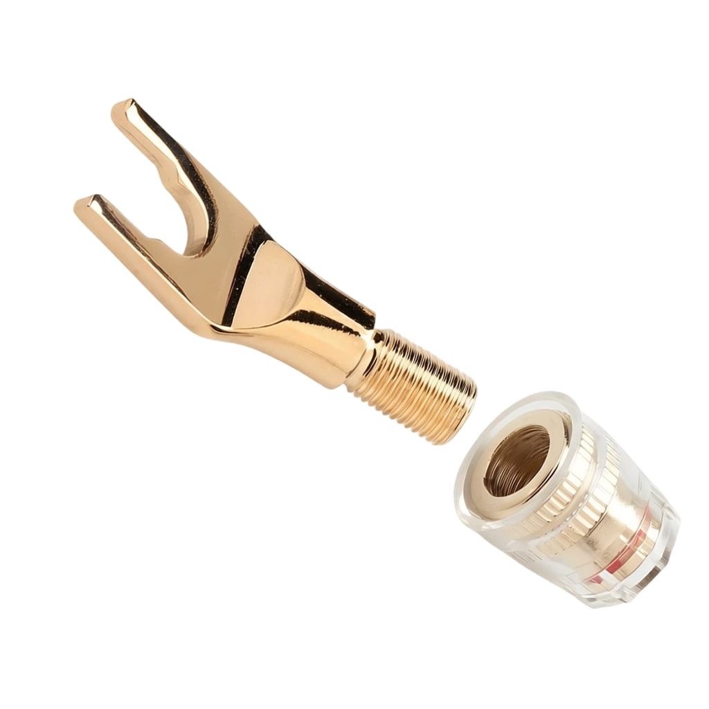Copper Speakers Connector with Anti Y Fork Banana Plugs Adapter for ...