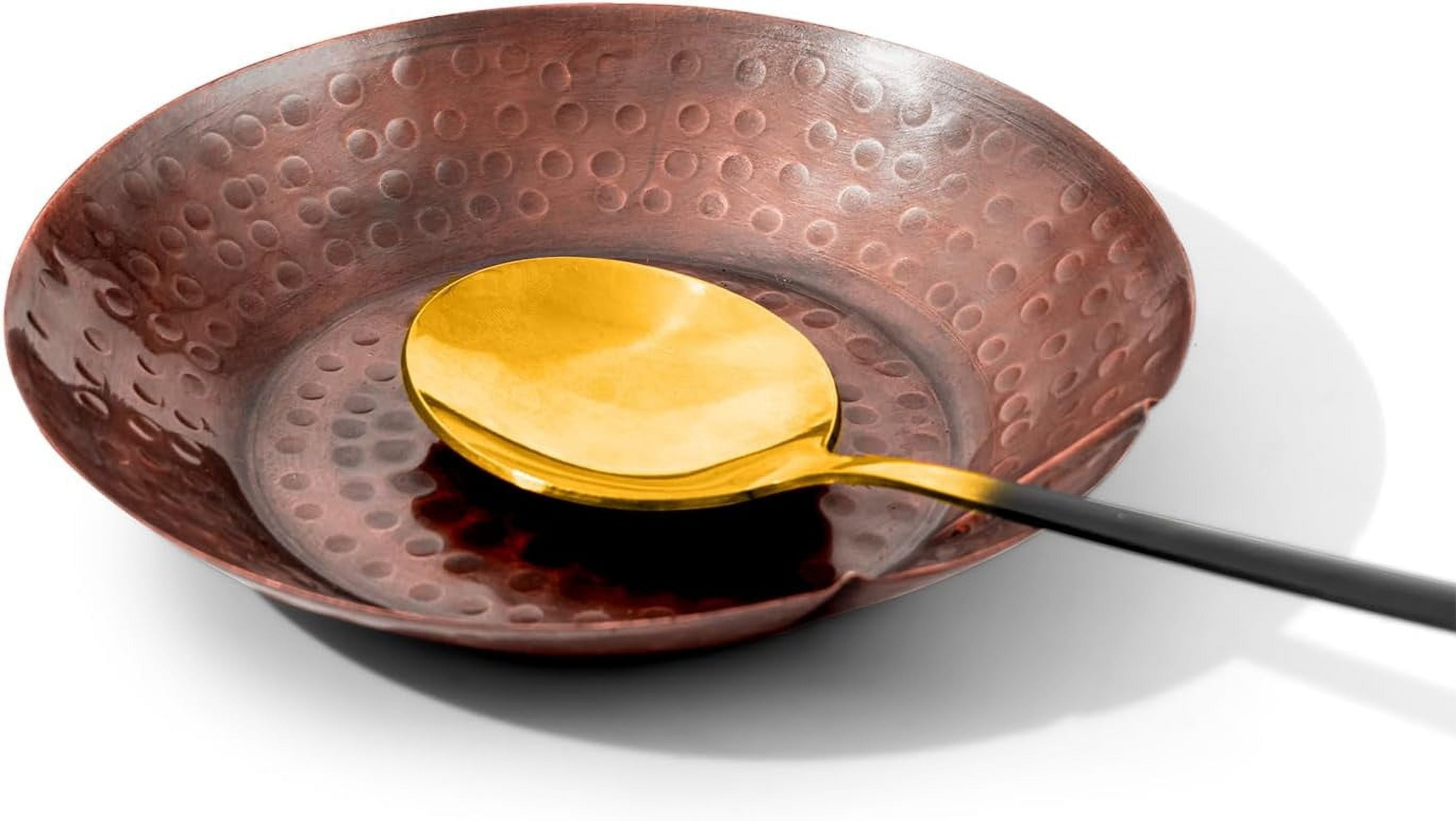 Copper Spoon Rest for Stove Top - Hammered Copper Utensil Holder ...