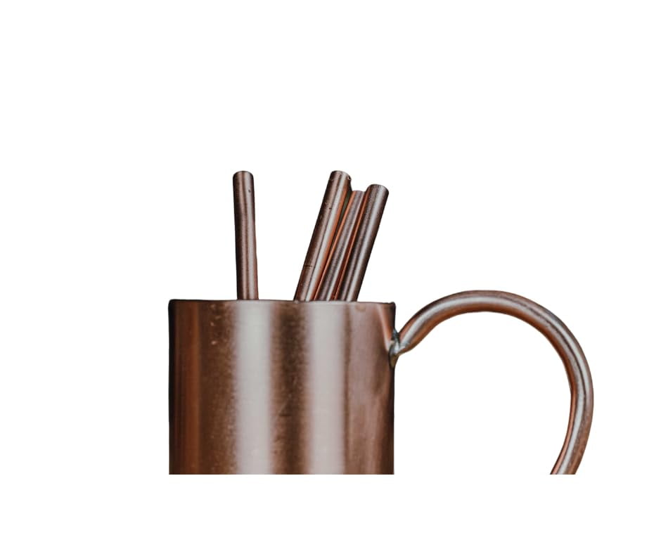 Copper Stir Straw, Real Copper, Handmade Set of 2 - Walmart.com