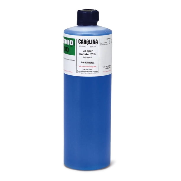 Copper Sulfate Solution, 20%, Laboratory Grade, 500 Ml - Walmart ...