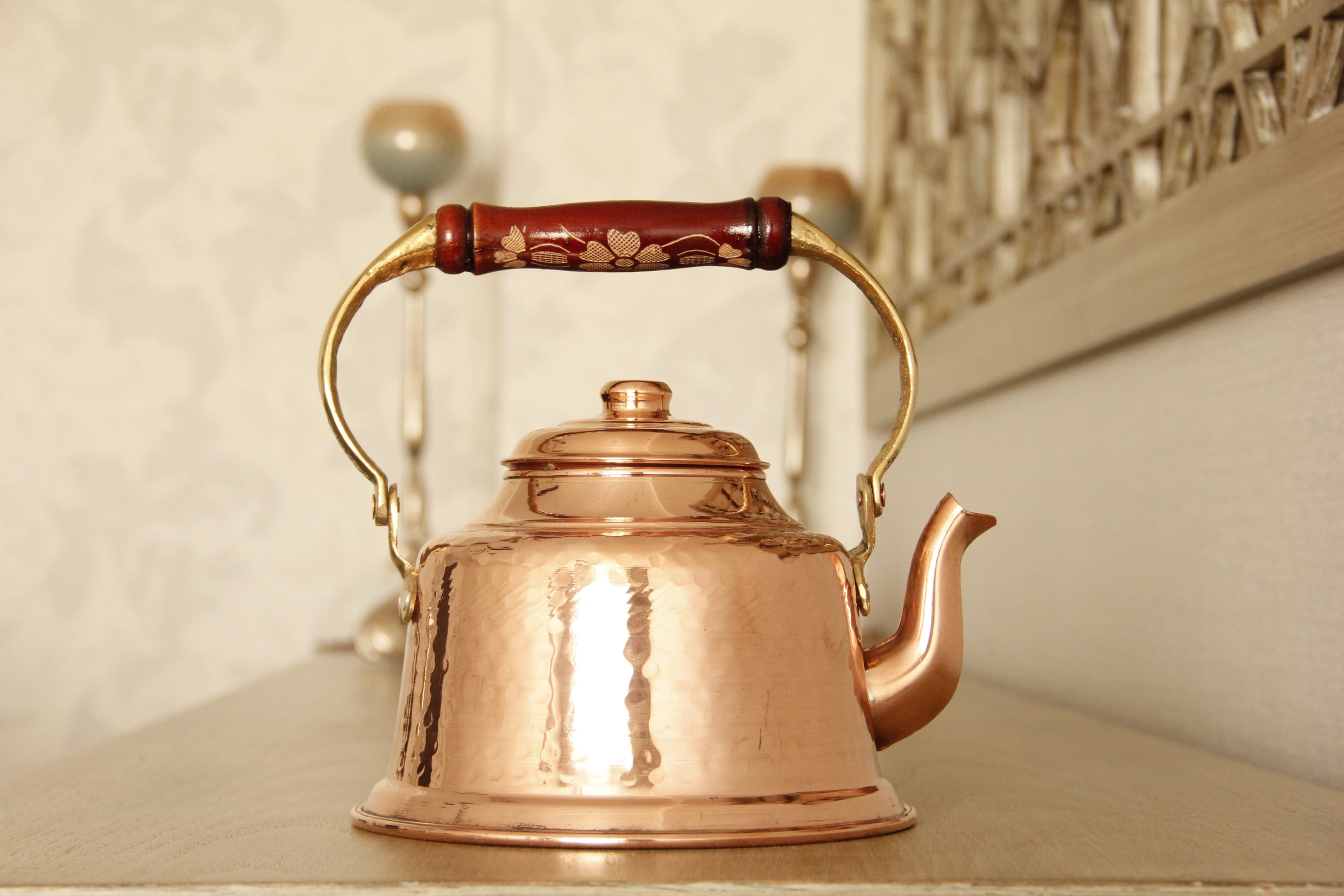 Copper Tea Kettle, Stovetop Teapot, Traditional Ottoman Copper Tea Set ...