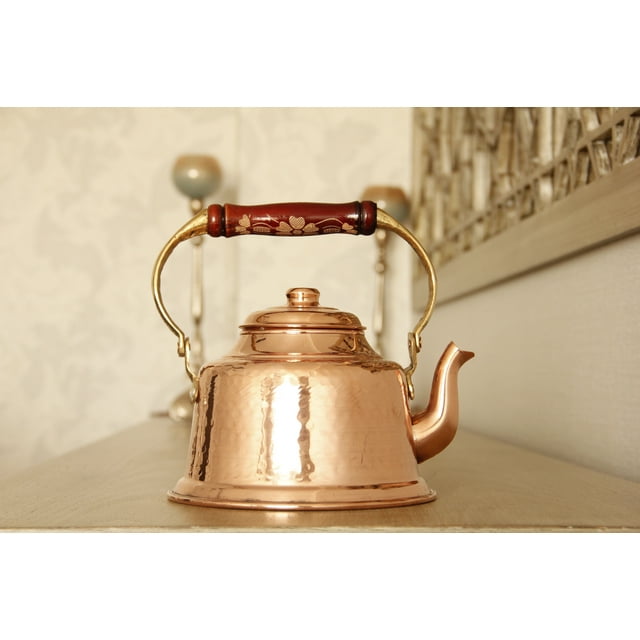 Copper Tea Kettle, Stovetop Teapot, Traditional Ottoman Copper Tea Set ...