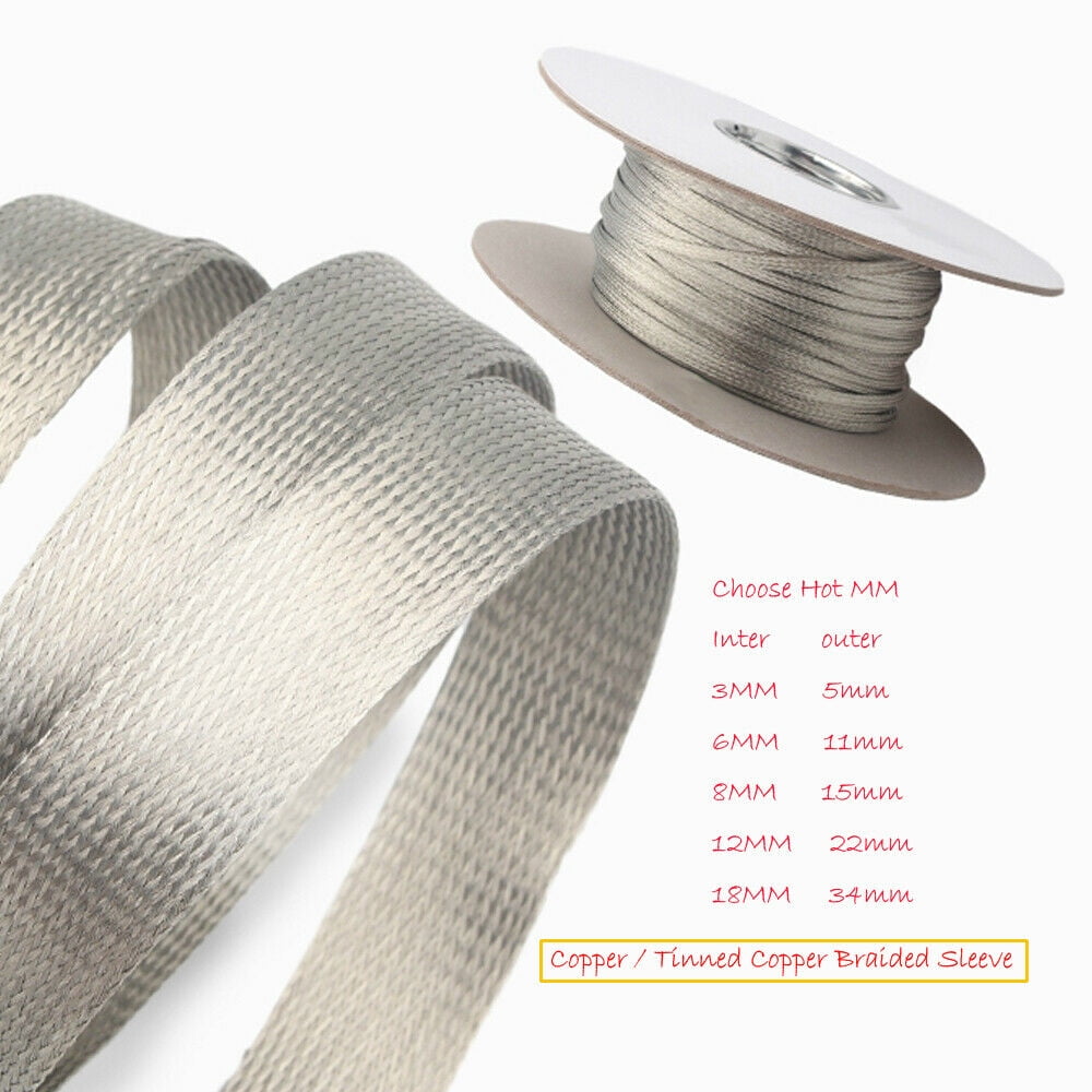 Copper / Tinned Copper Braided Sleeve Cable Wire Sheath Audio Signal ...