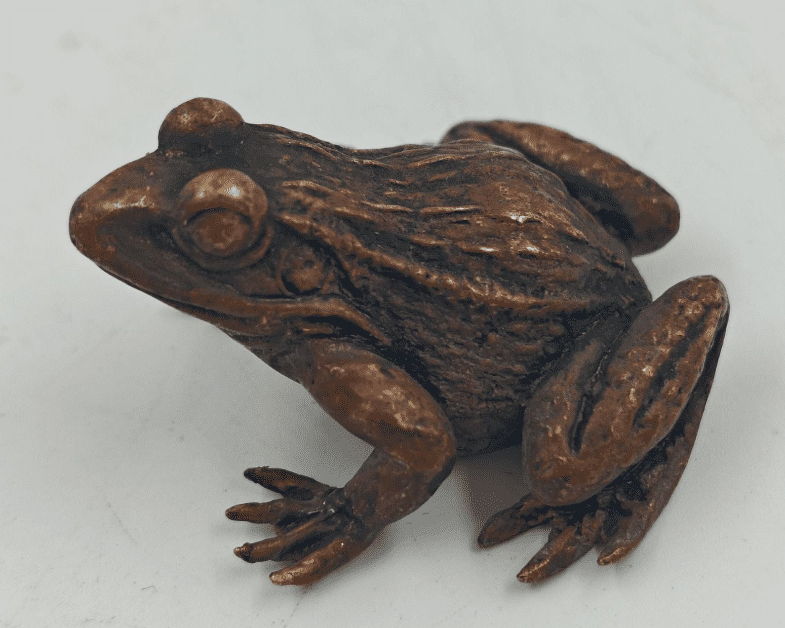 Copper Toad Frog Statue, Carved Fengshui Animal cute frog Antique ...