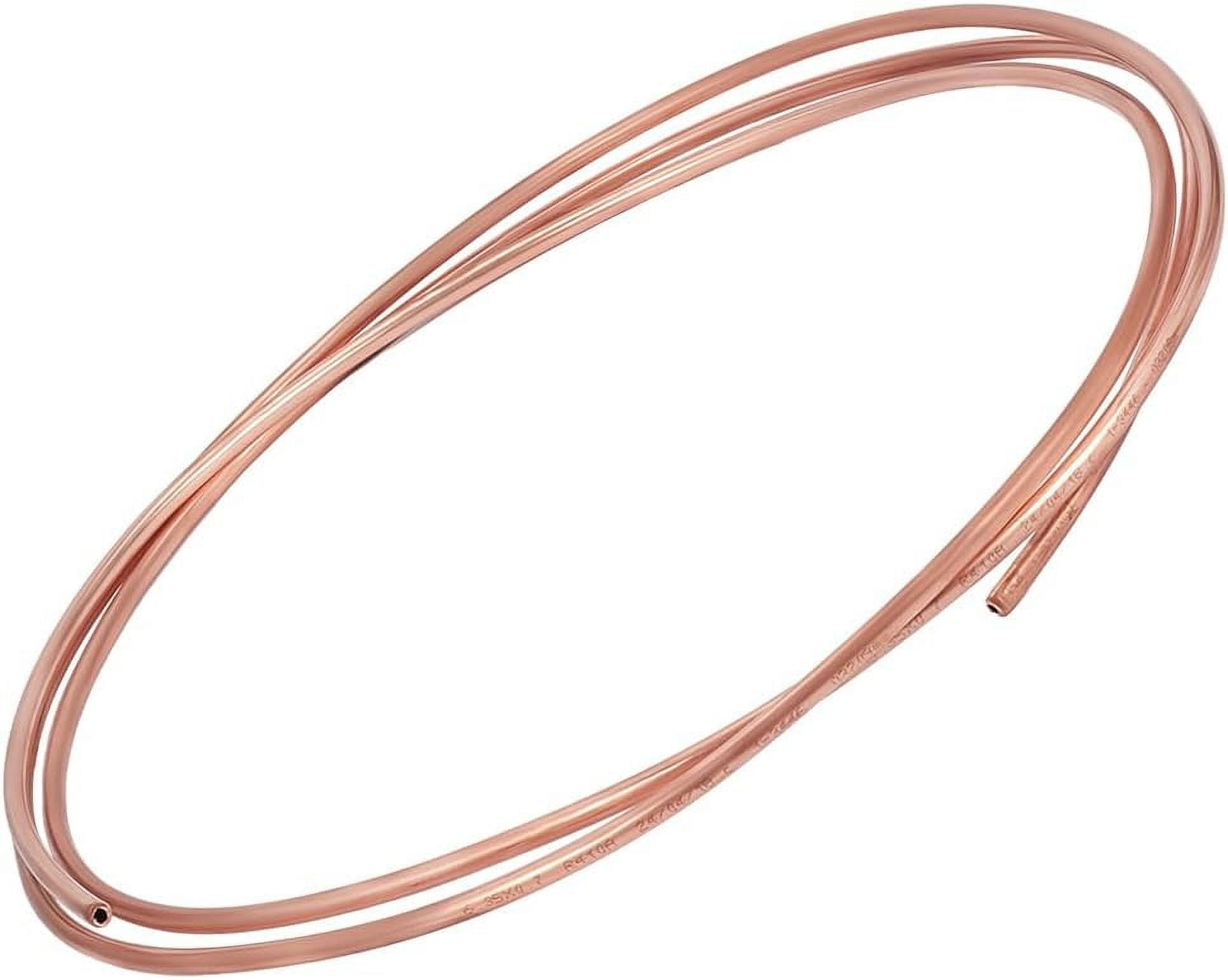 Copper Tube 1/4 inch OD x 3/16 inch ID x 9.8 Ft Length Refrigeration Copper Tubing 1/40 inch ...