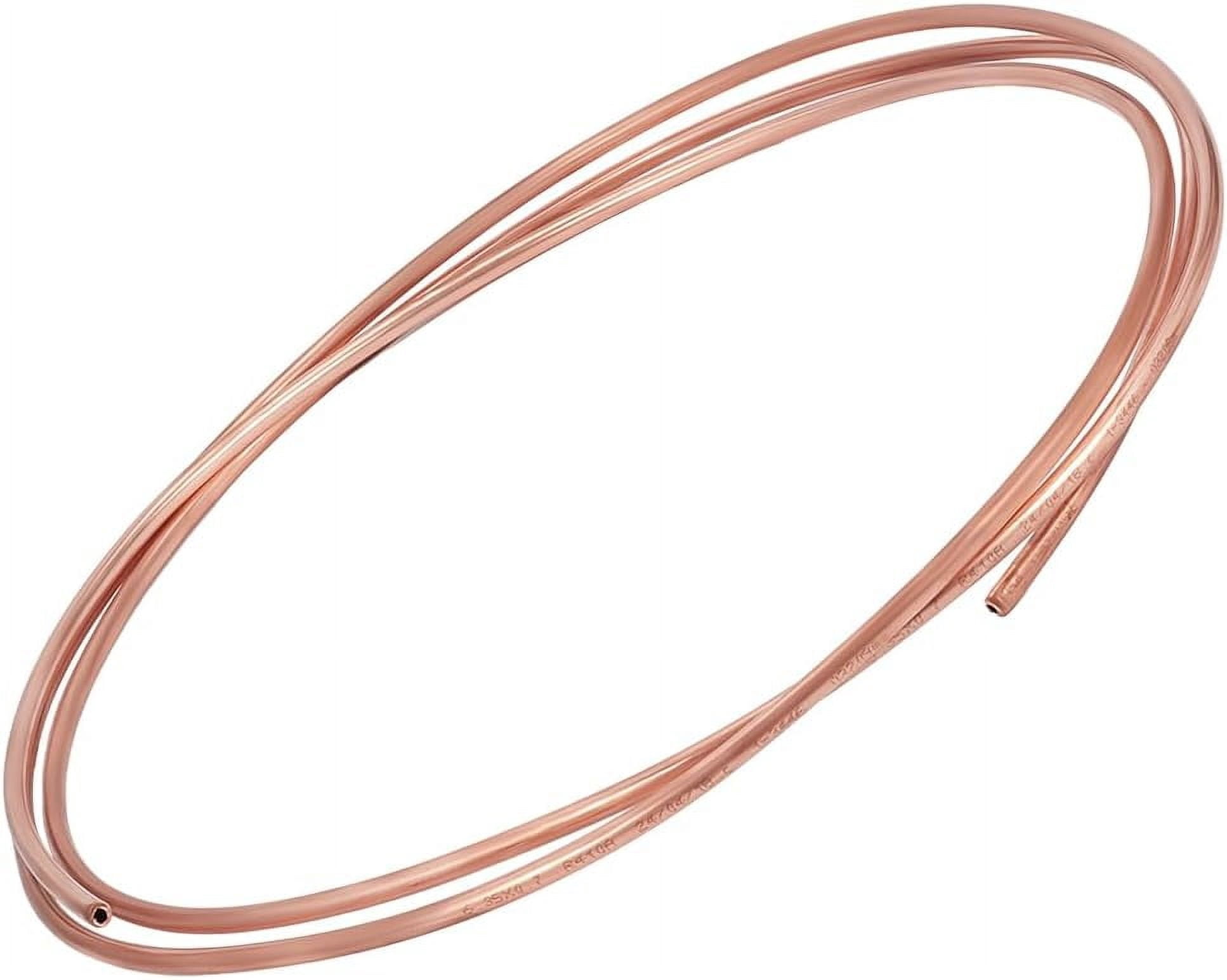 Copper Tube 1/4 inch OD x 3/16 inch ID x 9.8 Ft Length Refrigeration ...