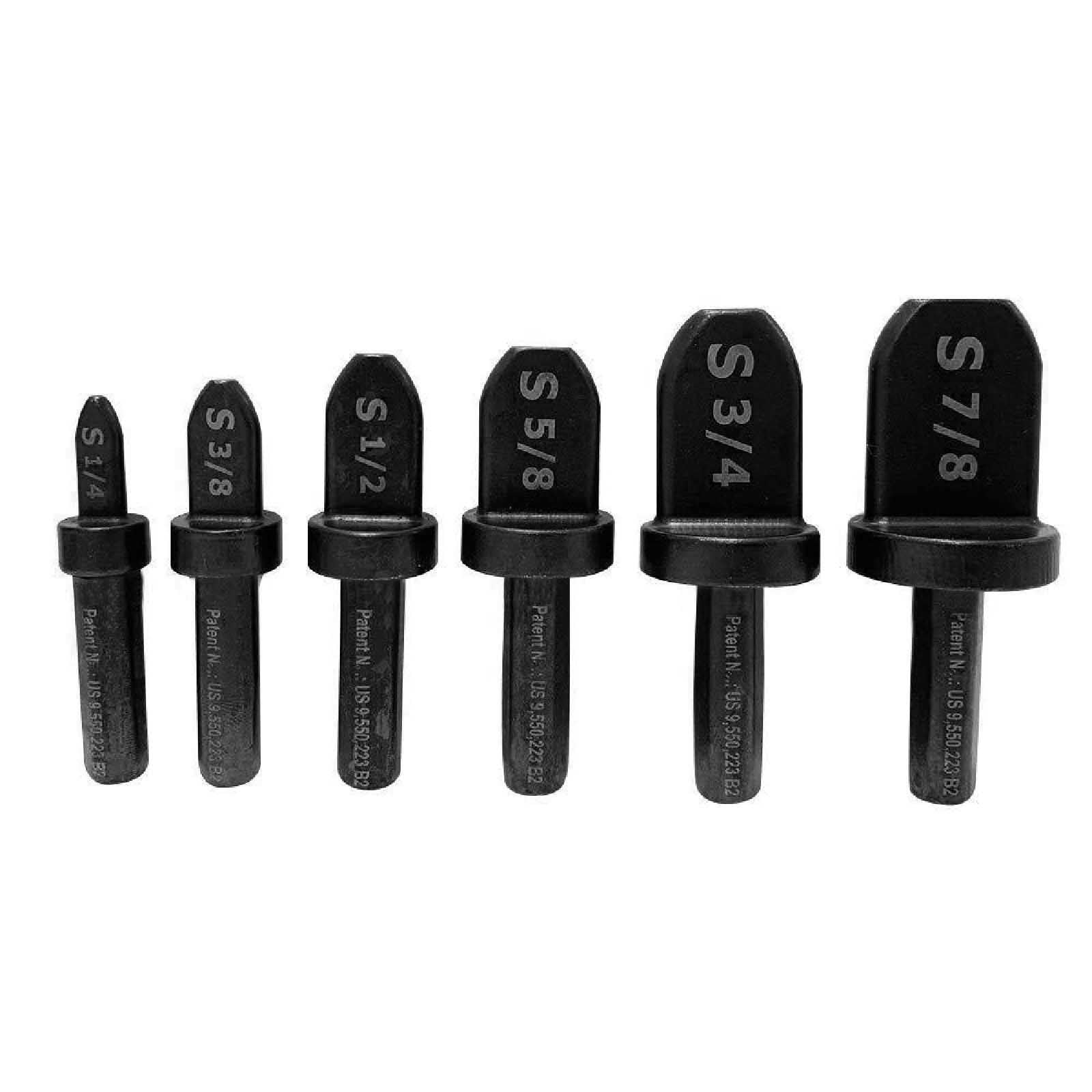 Copper Tubing Swaging Tool Bit Set 1/4" 3/8" 1/2" 5/8" 3/4" 7/8", Drill ...