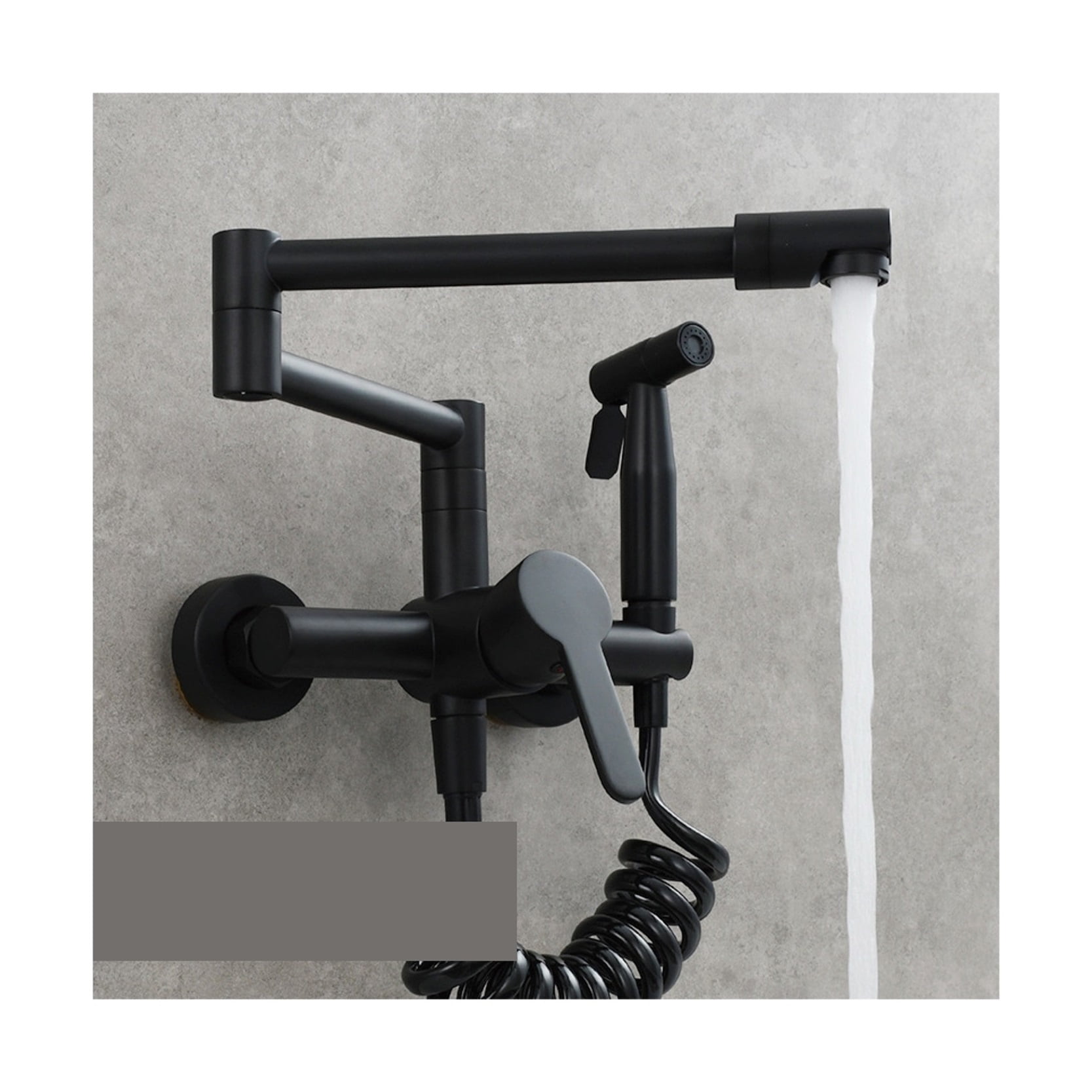 Copper Wall Type Hot And Cold Basin Kitchen Faucet Foldable Extension ...