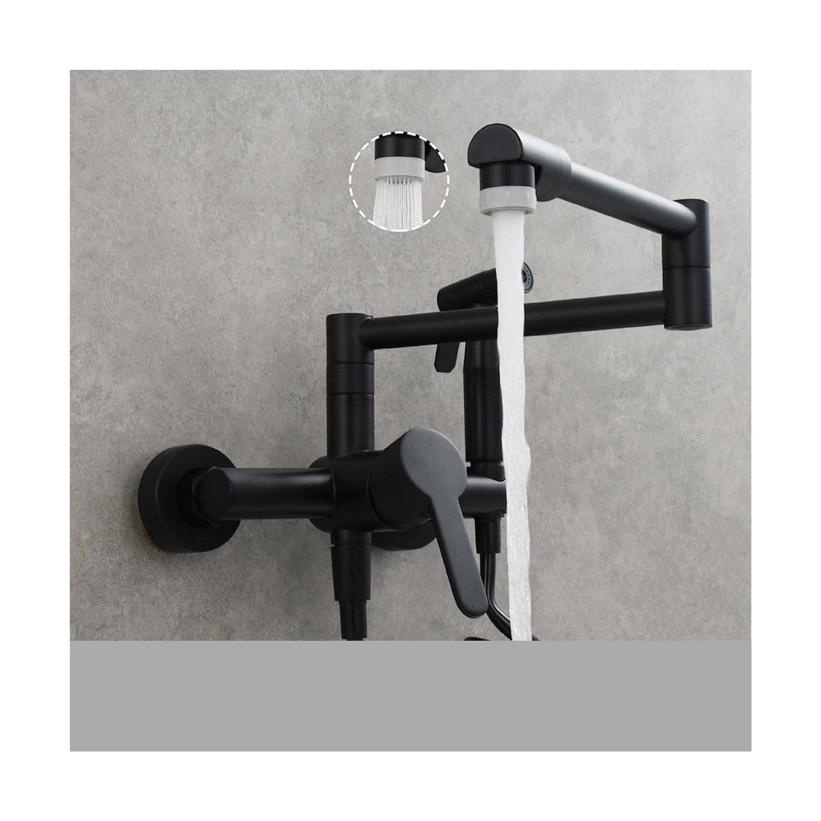Copper Wall Type Hot And Cold Basin Kitchen Faucet Foldable Extension ...