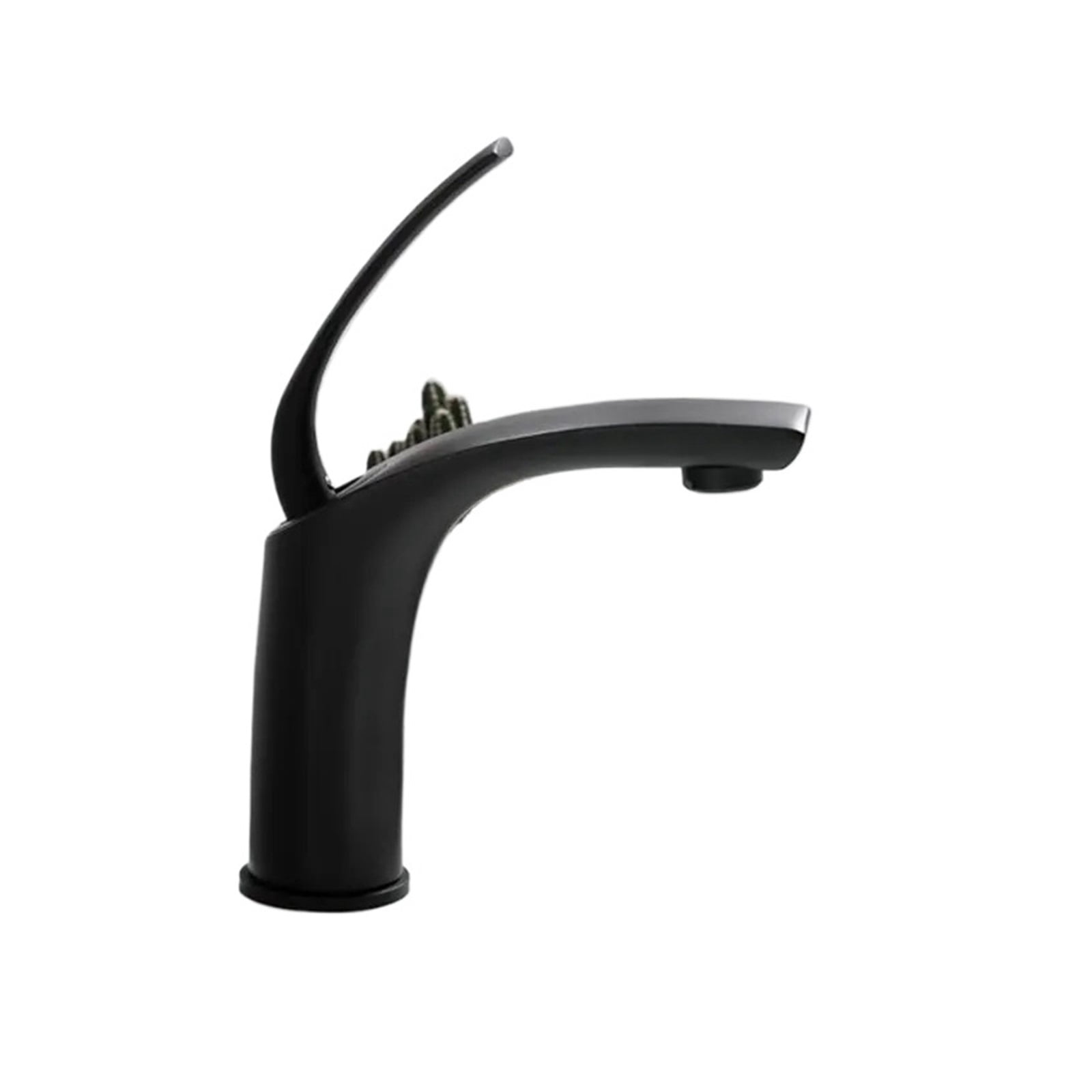 Copper Waterfall Basin Faucet, Hot Cold Mixer Basin Sink Tap, Black ...
