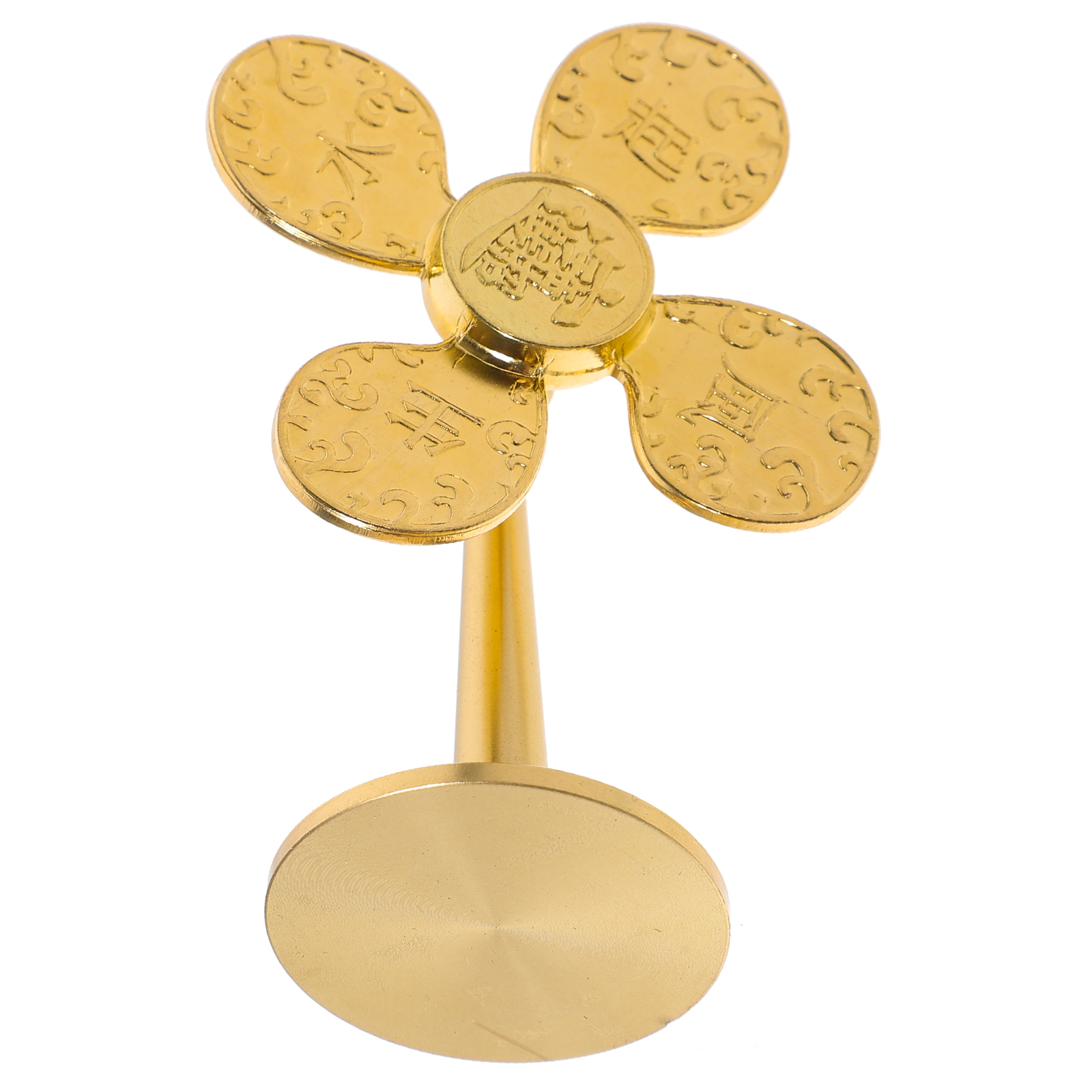 Copper Windmill Statue Desktop Windsock Spinners Office Golden ...