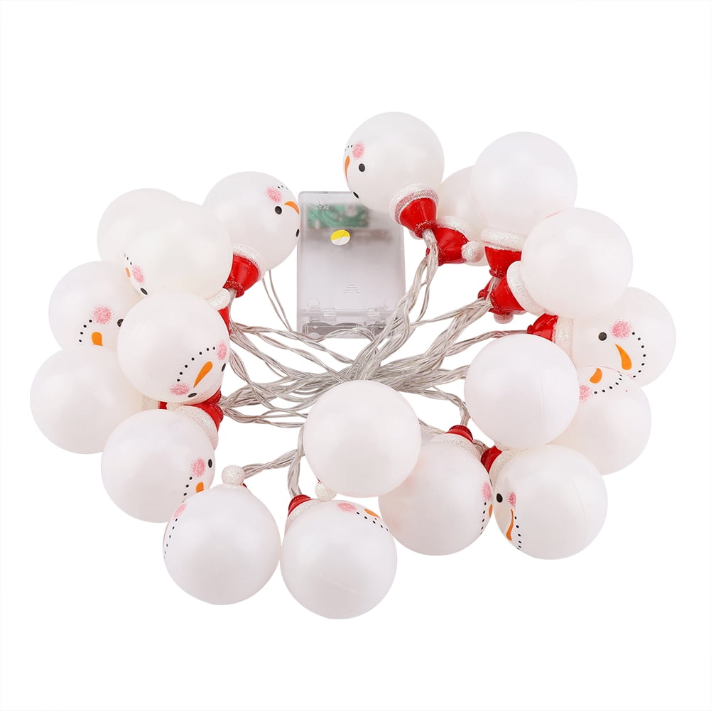 Copper Wire Battery Powered Snowman Shape String Fairy Lamp Xmas ...