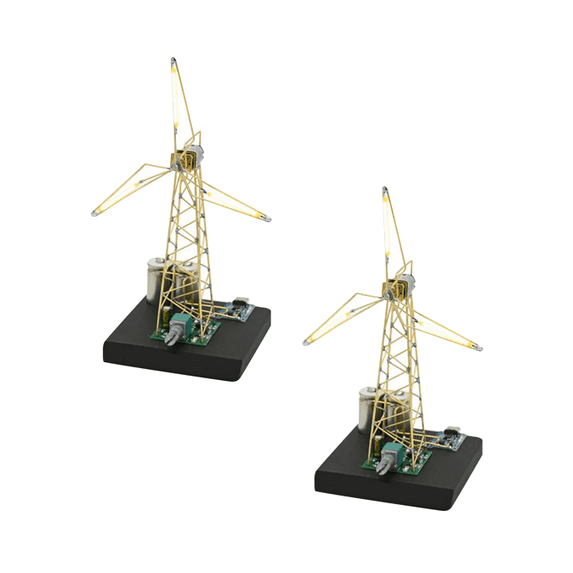 Copper Wire Rotating Windmill Night Light – DIY Assembly Mechanical Art ...