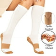 Copper Zipper Compression Socks w/ Closed Toe Knee High Support ...