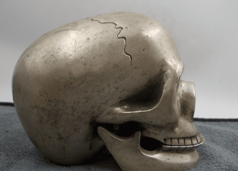 Copper art Ferocious Human Skull Statue model ,head skull sculpture ...