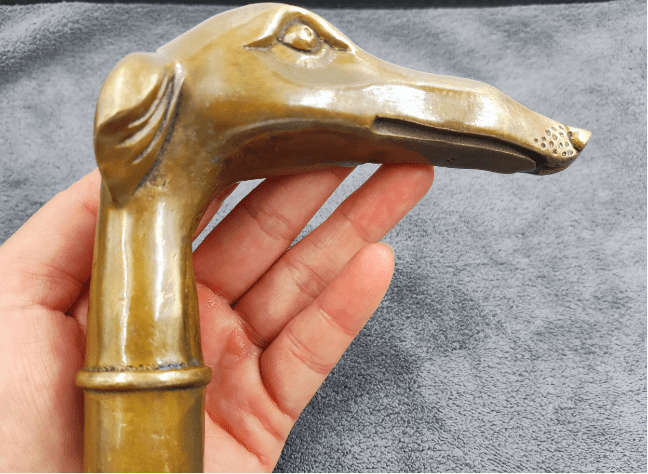 Copper art Ferocious copper big dog head Door handle cabinet handle ...