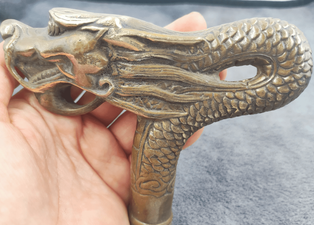Copper art Ferocious copper dragon head Door handle cabinet handle ...