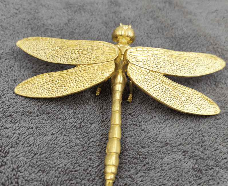 Copper art luckly brass Ferocious copper dragonfly Statue Figure Statue ...