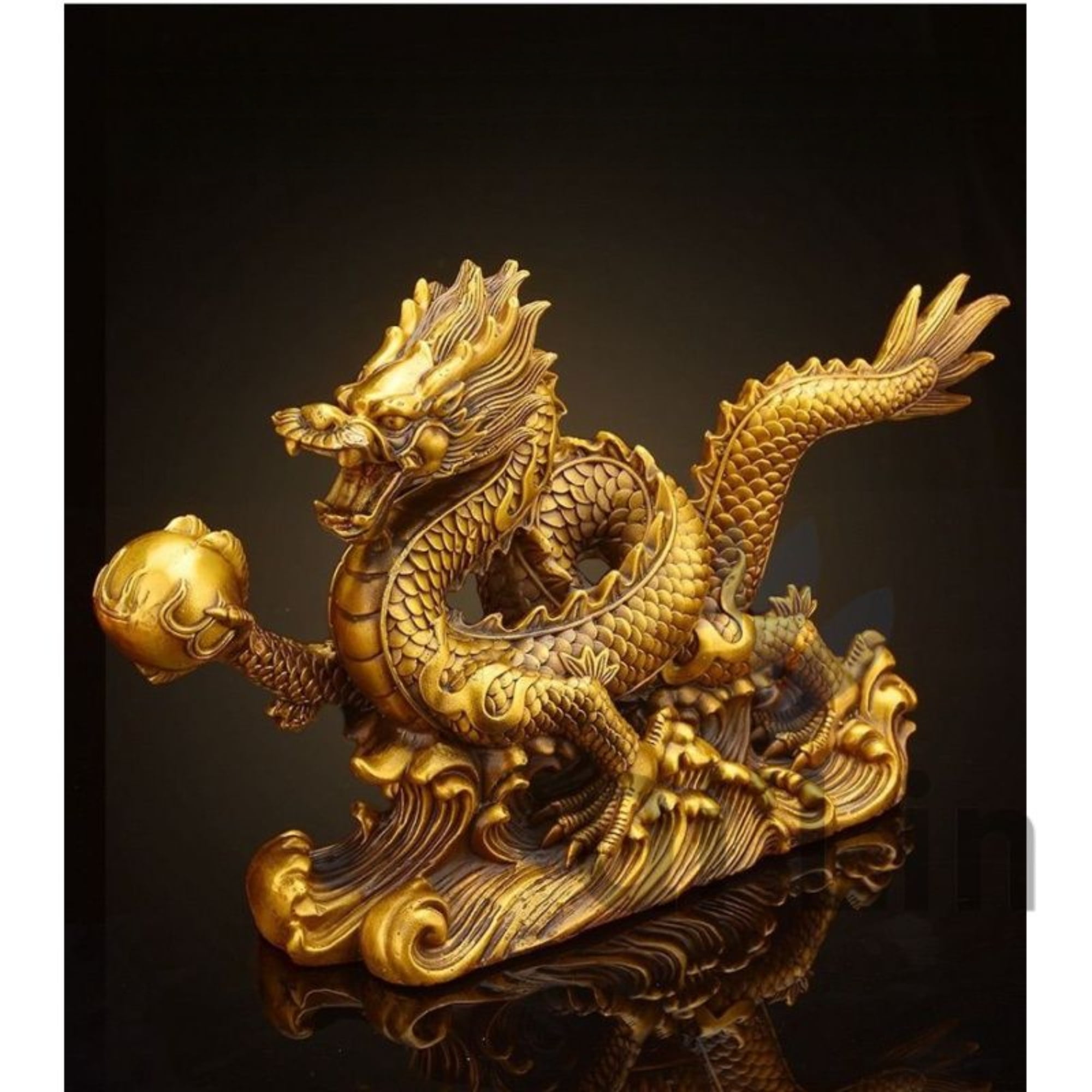 Copper decorative object Chinese dragon souvenir,size25*6*14cm ...