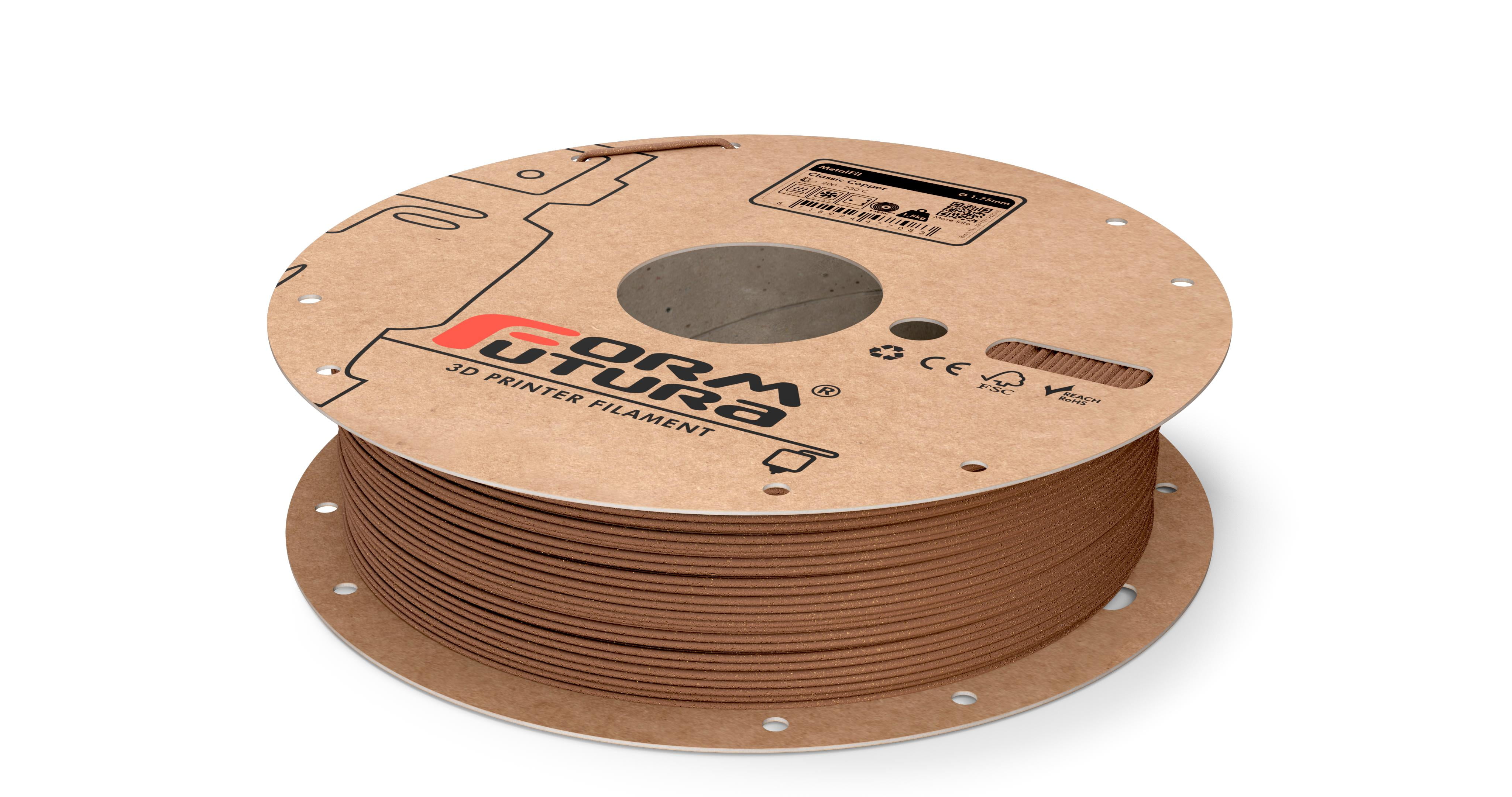 Copper-filled PLA based filament MetalFil - Classic Copper 1.75mm 1500 ...