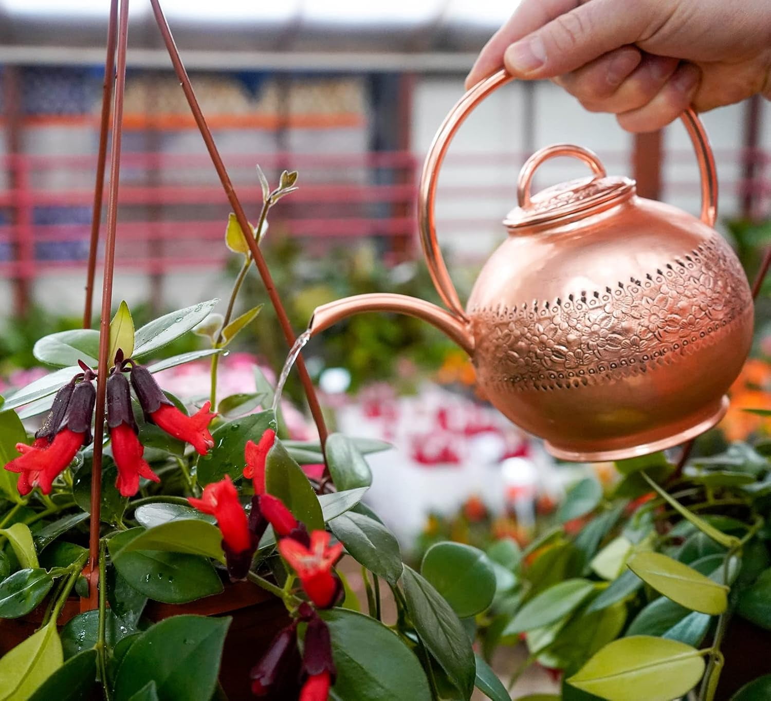 Copper flower water tank, pure copper water tank, handmade copper water ...