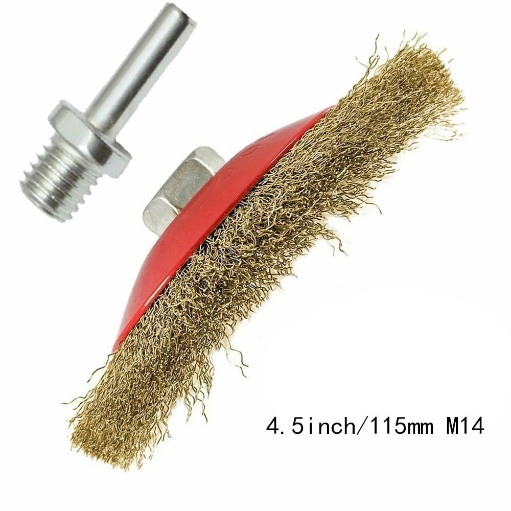 Copper plating 115mm steel wire brush M14 Angle Grinder Drill Adaptor ...