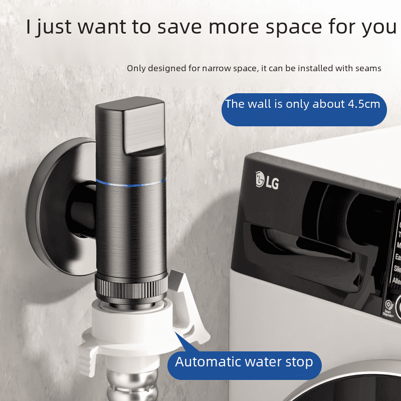 Copper washing machine faucet automatic water stop valve special snap ...