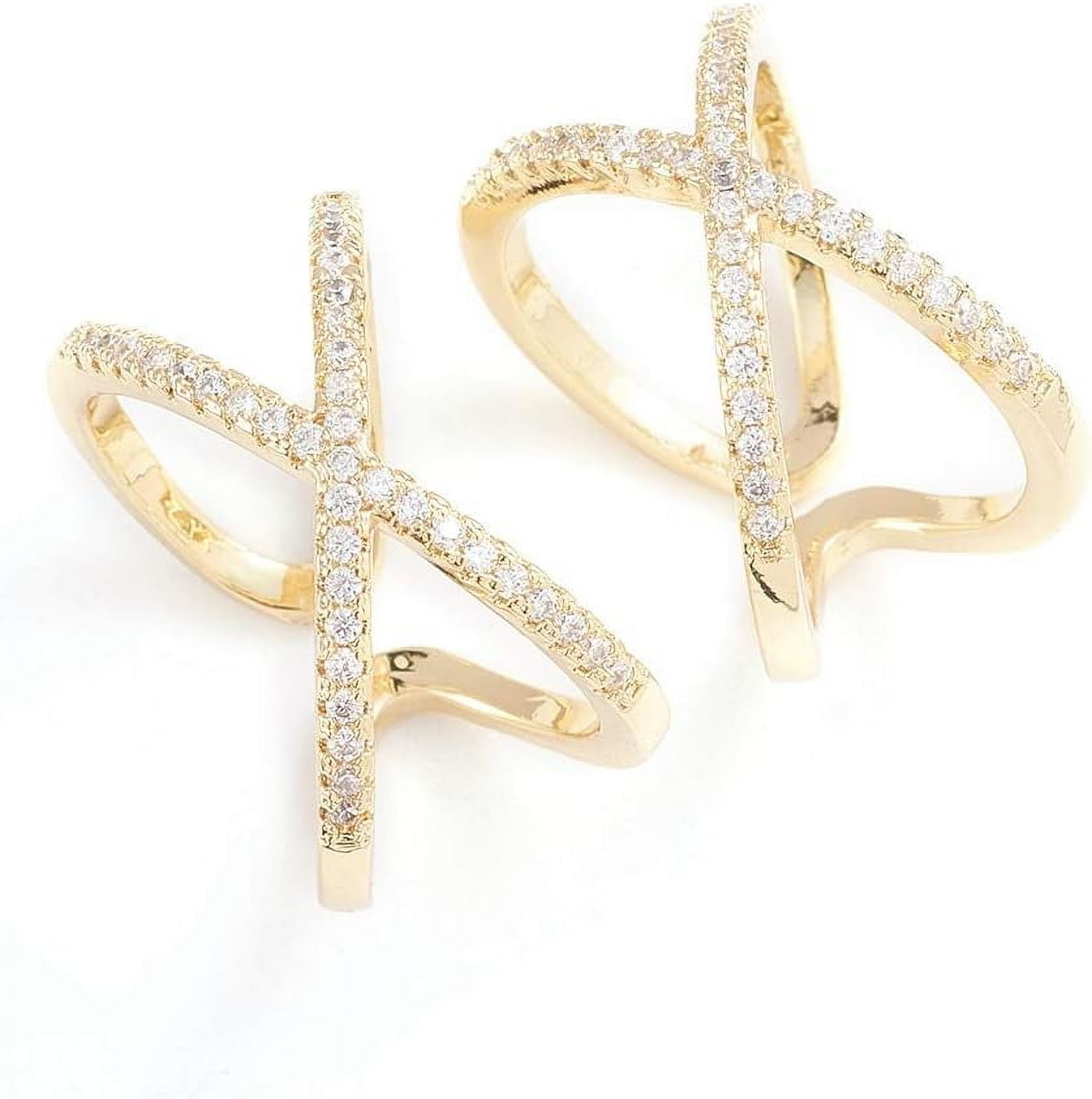 Copper with Zirconia 18K Genuine Gold Color Retaining Plated Ring A ...