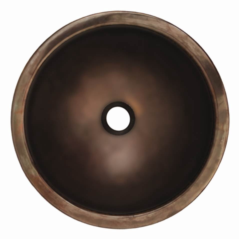Copperhaus Round Drop-in/Undermount Copper basin with a Hammered ...