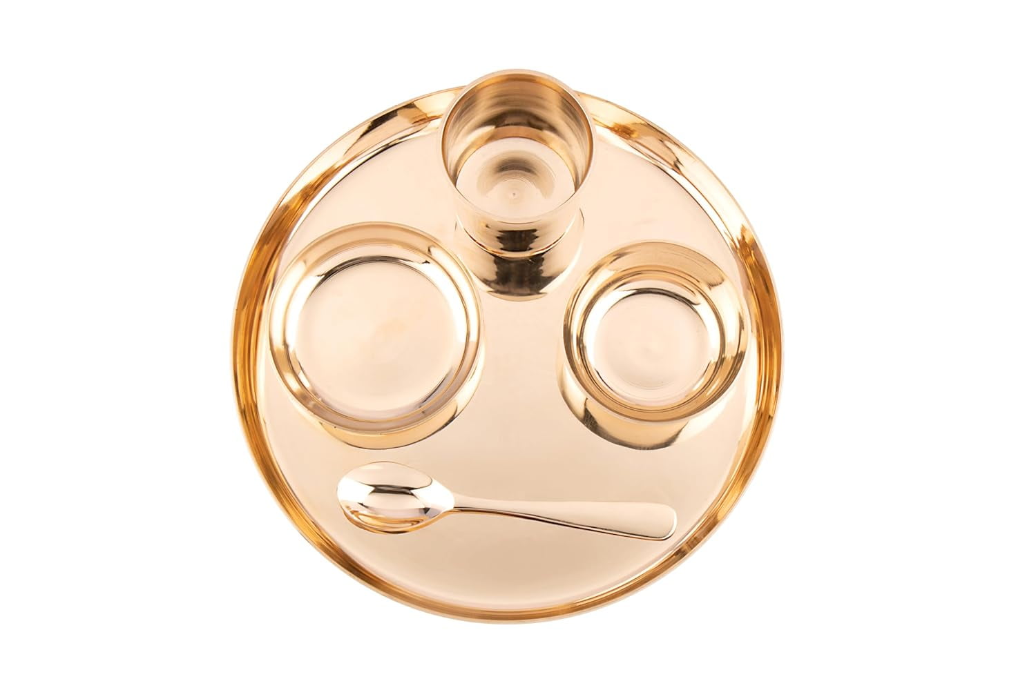 Copperika Luxurious 100 Pure Bronze Kansa Dinner Thali Set of 5 1 ...