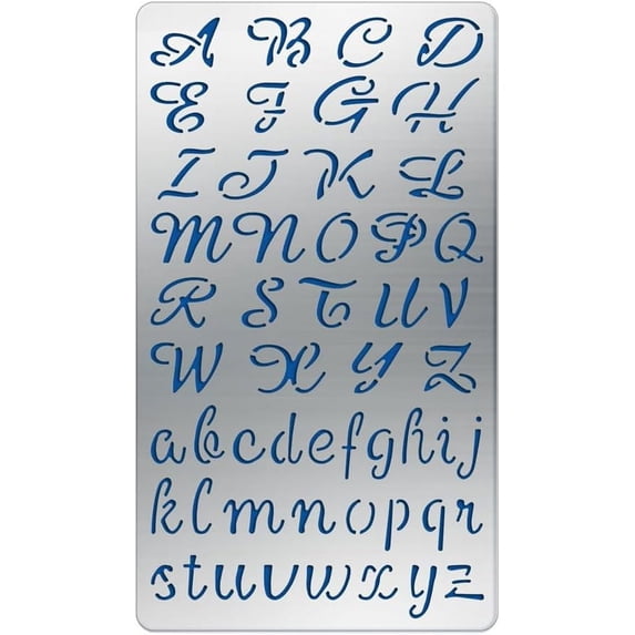 Copperplate Alphabet Number Pattern Stainless Steel Stencils 7x4Inch ...