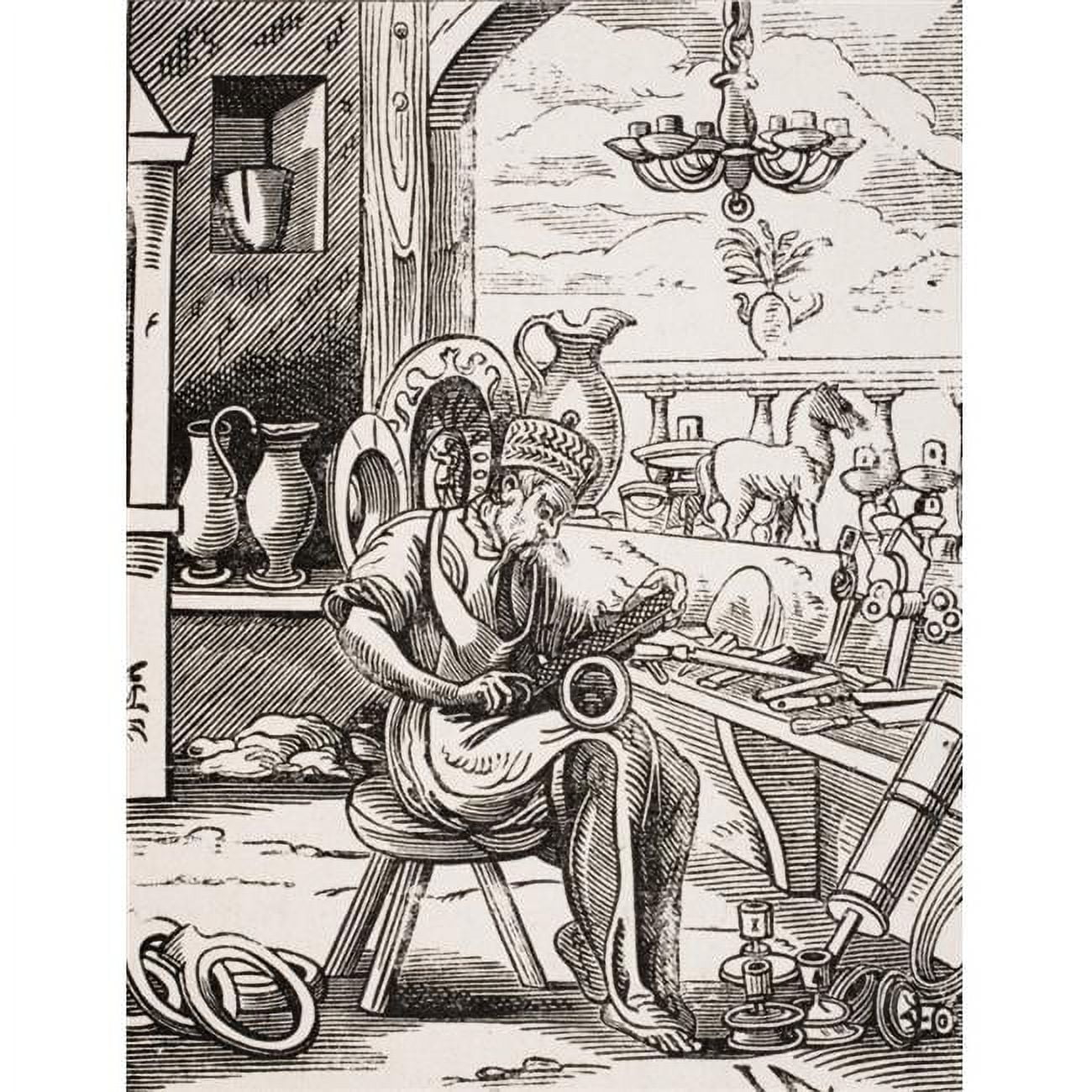 Coppersmith 19th Century Reproduction of 16th Century Woodcut by Jost ...